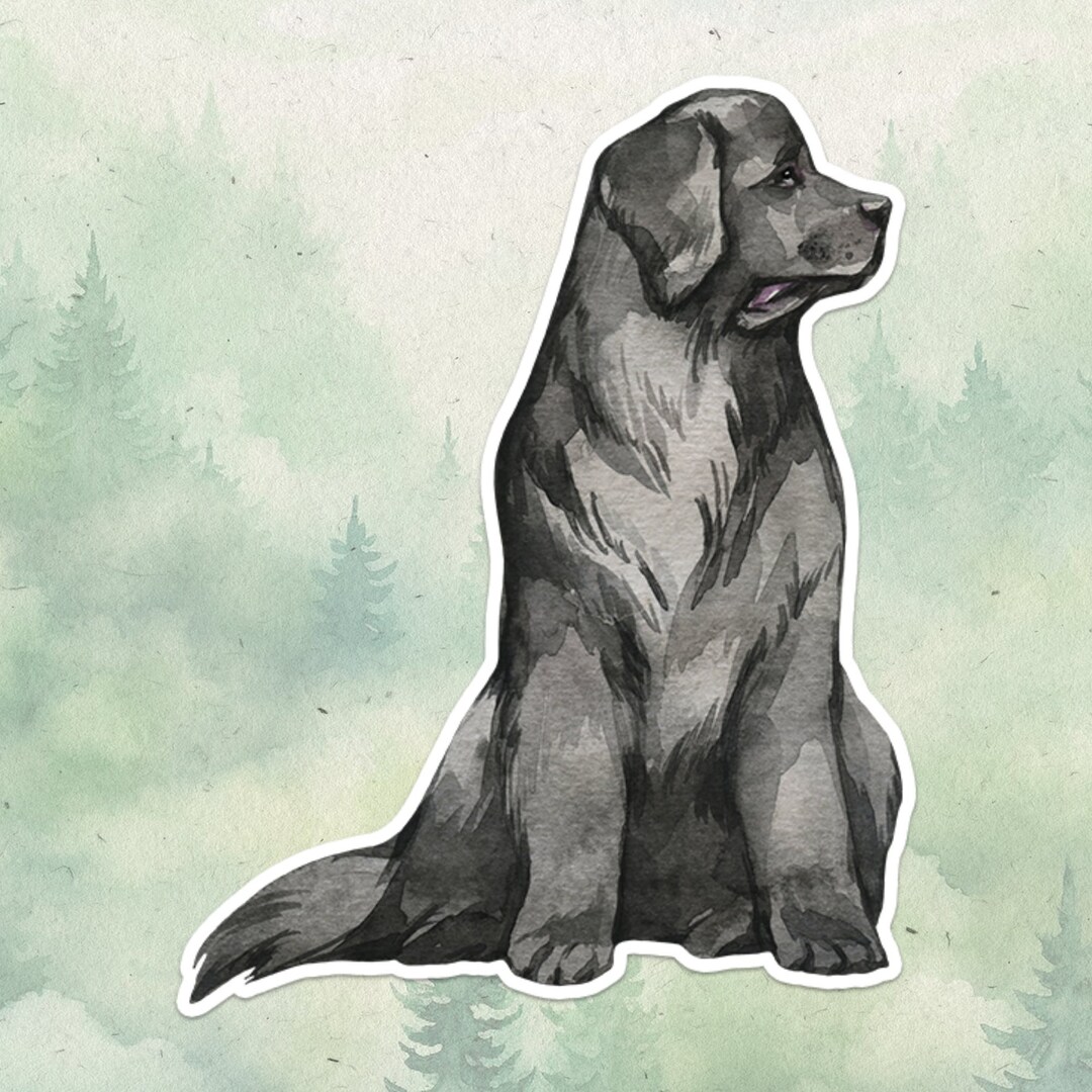 Newfoundland Sticker, Waterproof Vinyl Decal, Dog Sticker - Etsy