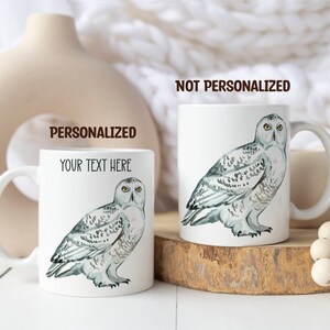 Snowy Owl Mug - Personalized Ceramic Coffee Mug - Snowy Owl - Etsy