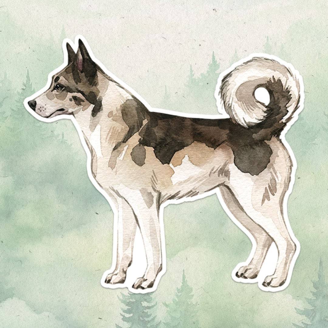 Siberian Laika Sticker, Waterproof Vinyl Decal, Dog Sticker - Etsy