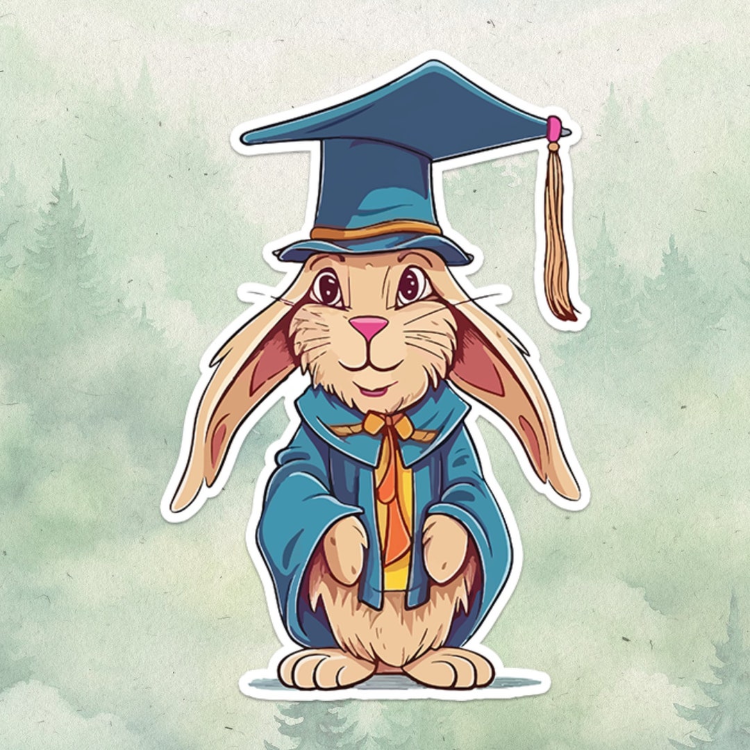 Hare Sticker, Waterproof Vinyl Decal, Rabbit Sticker - Etsy