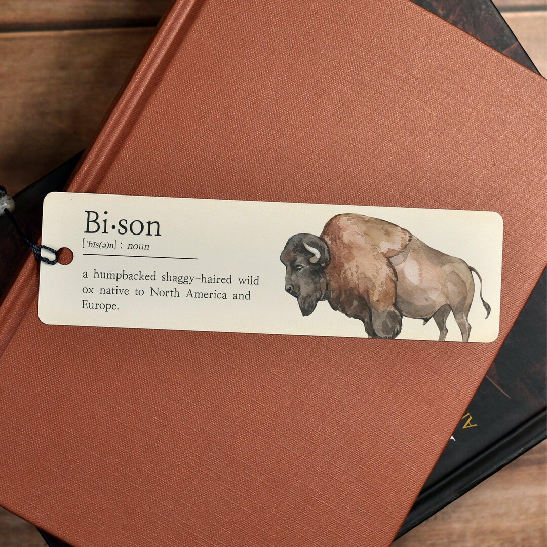 Bison Bookmark, Cute Dictionary Definition, Book Lover Gift - Etsy