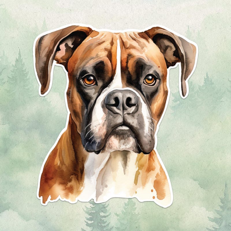Boxer Sticker - Etsy