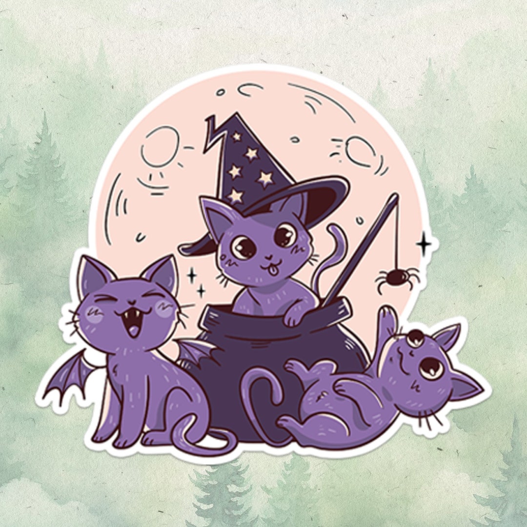 Cat Sticker, Waterproof Vinyl Decal, Animal Lover Gifts - Etsy