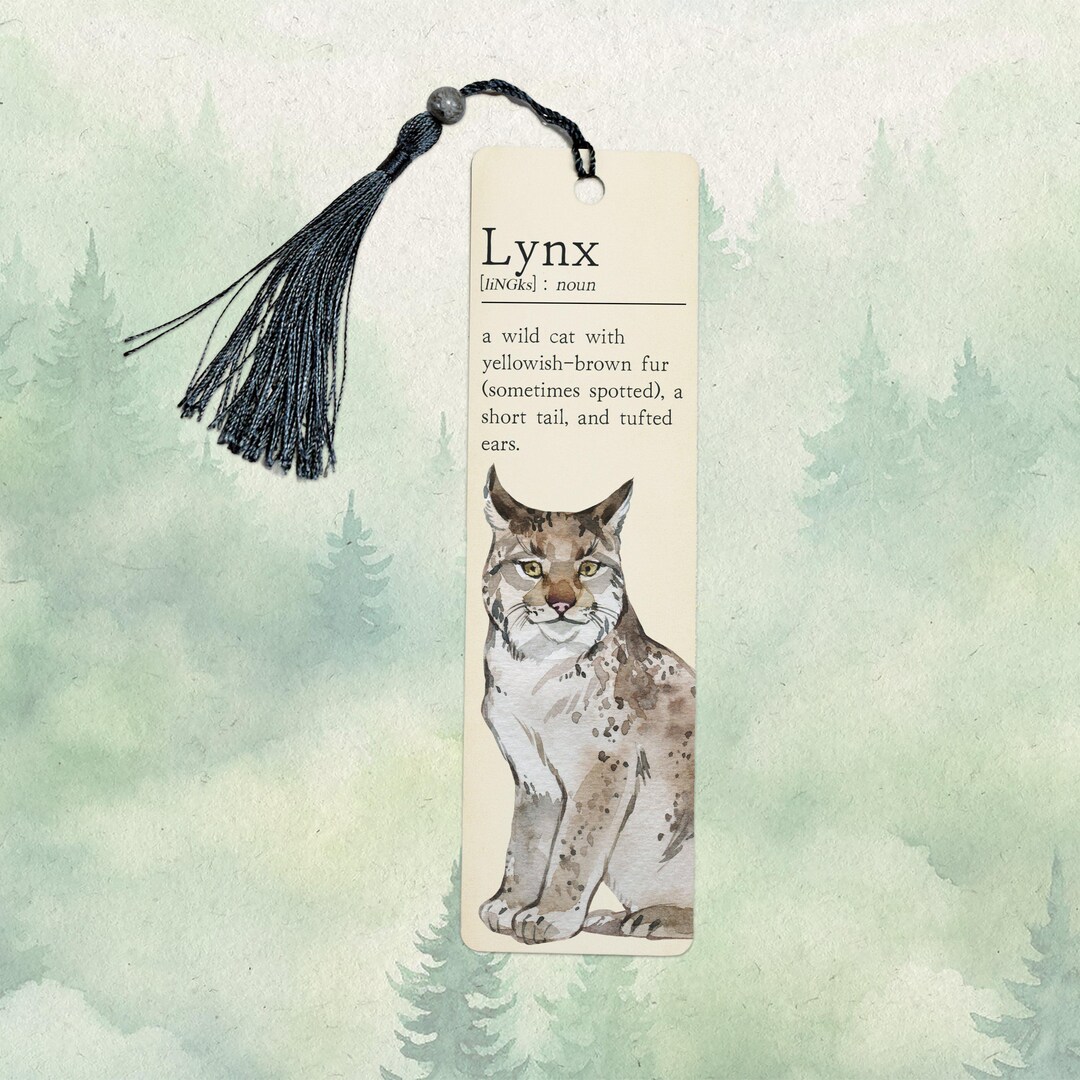 Lynx Bookmark, Cute Dictionary Definition, Book Lover Gift - Etsy