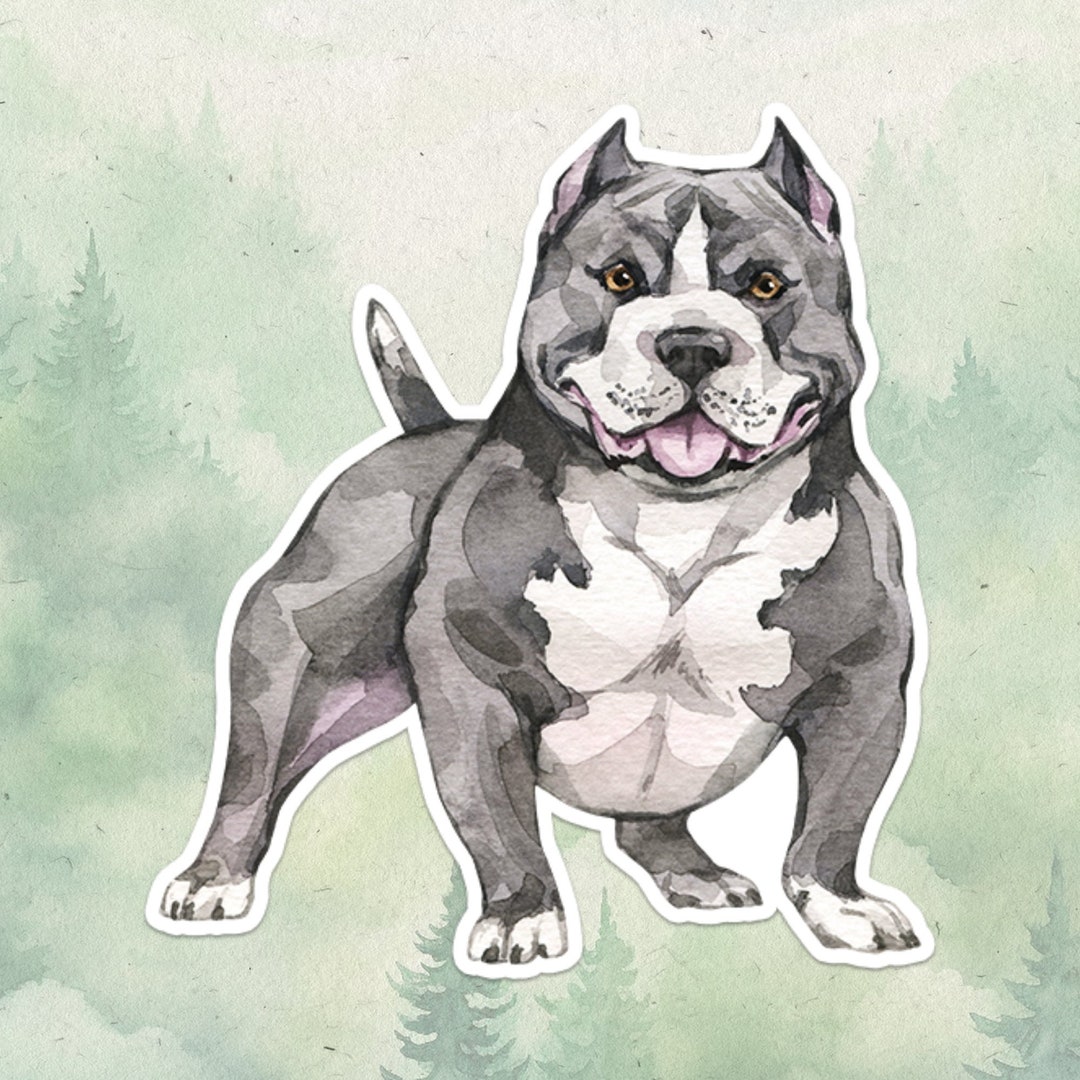 American Bully Sticker, Waterproof Vinyl Decal, Dog Sticker - Etsy