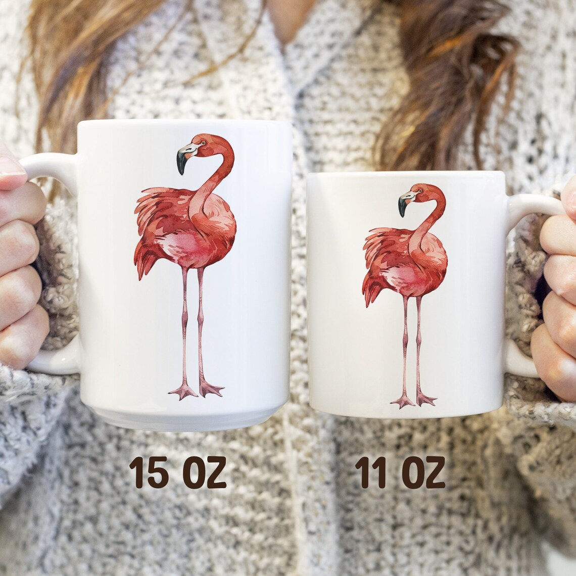 Flamingo Mug - Personalized Ceramic Coffee Mug - Watercolor - Etsy