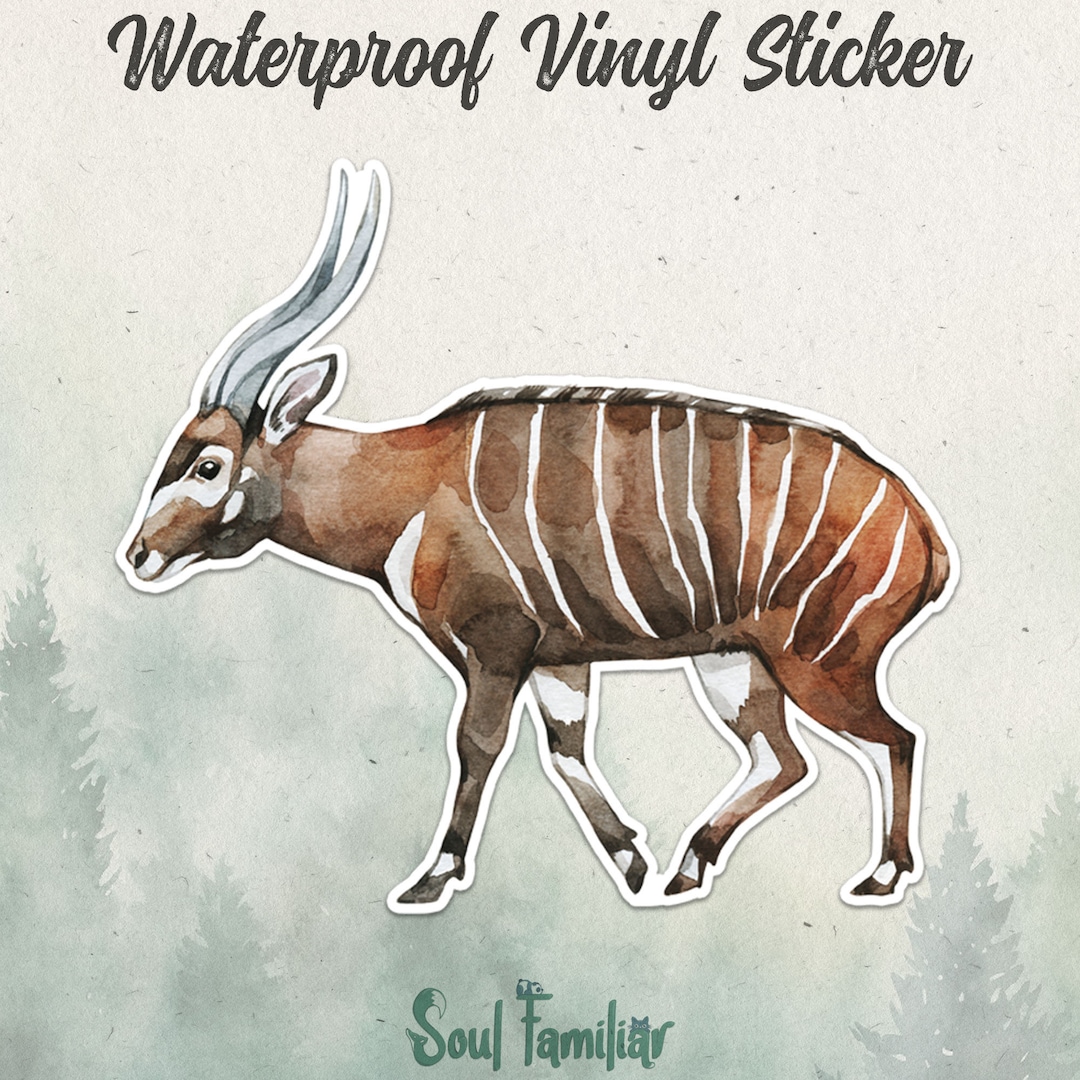 Bongo Antelope Sticker Waterproof Vinyl Decal Watercolor - Etsy