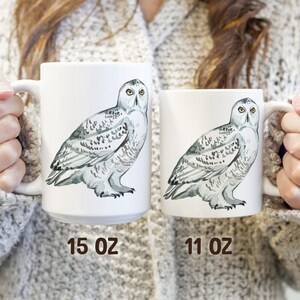 Snowy Owl Mug - Personalized Ceramic Coffee Mug - Snowy Owl - Etsy