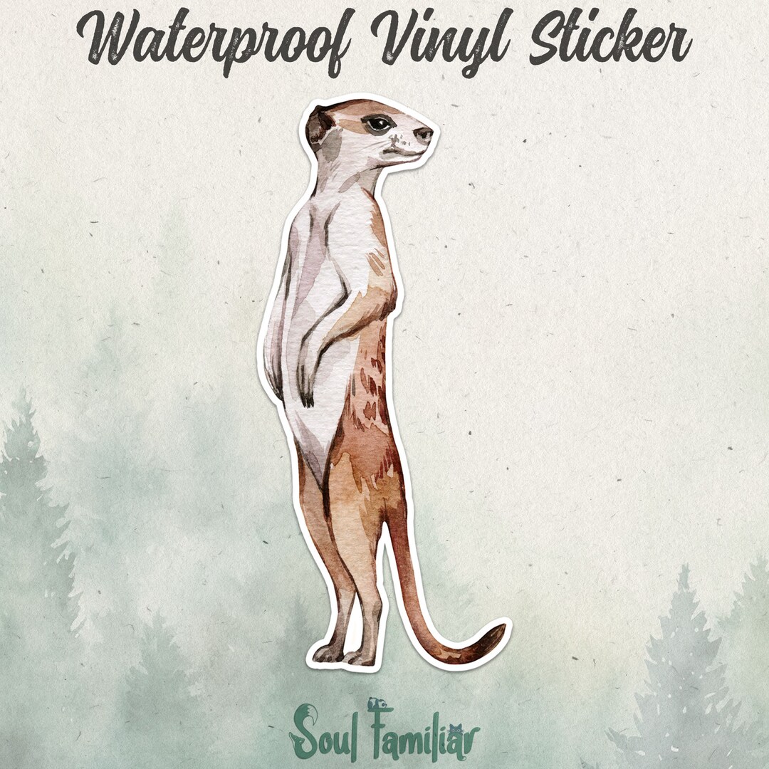 Meerkat Sticker Waterproof Vinyl Decal Watercolor - Etsy