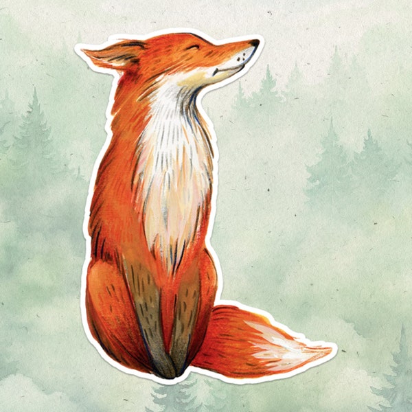 Fox Sticker - Etsy