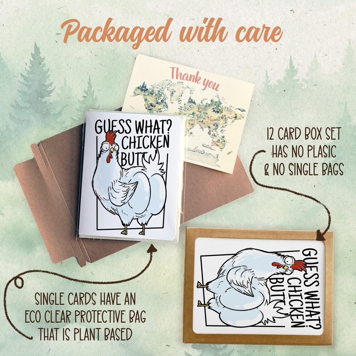 Handmade Chicken Card, Cute Pet Lover Gift, Animal Greeting Card - Etsy