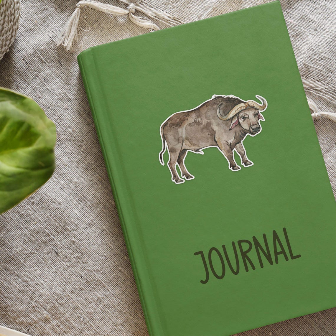 Waterproof Vinyl Buffalo Sticker, Cute Animal Lover Gift, Great Decal ...