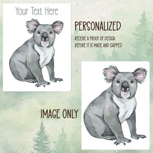 Custom Handmade Koala Card, Cute Animal Lover Gift, Personalized Animal ...