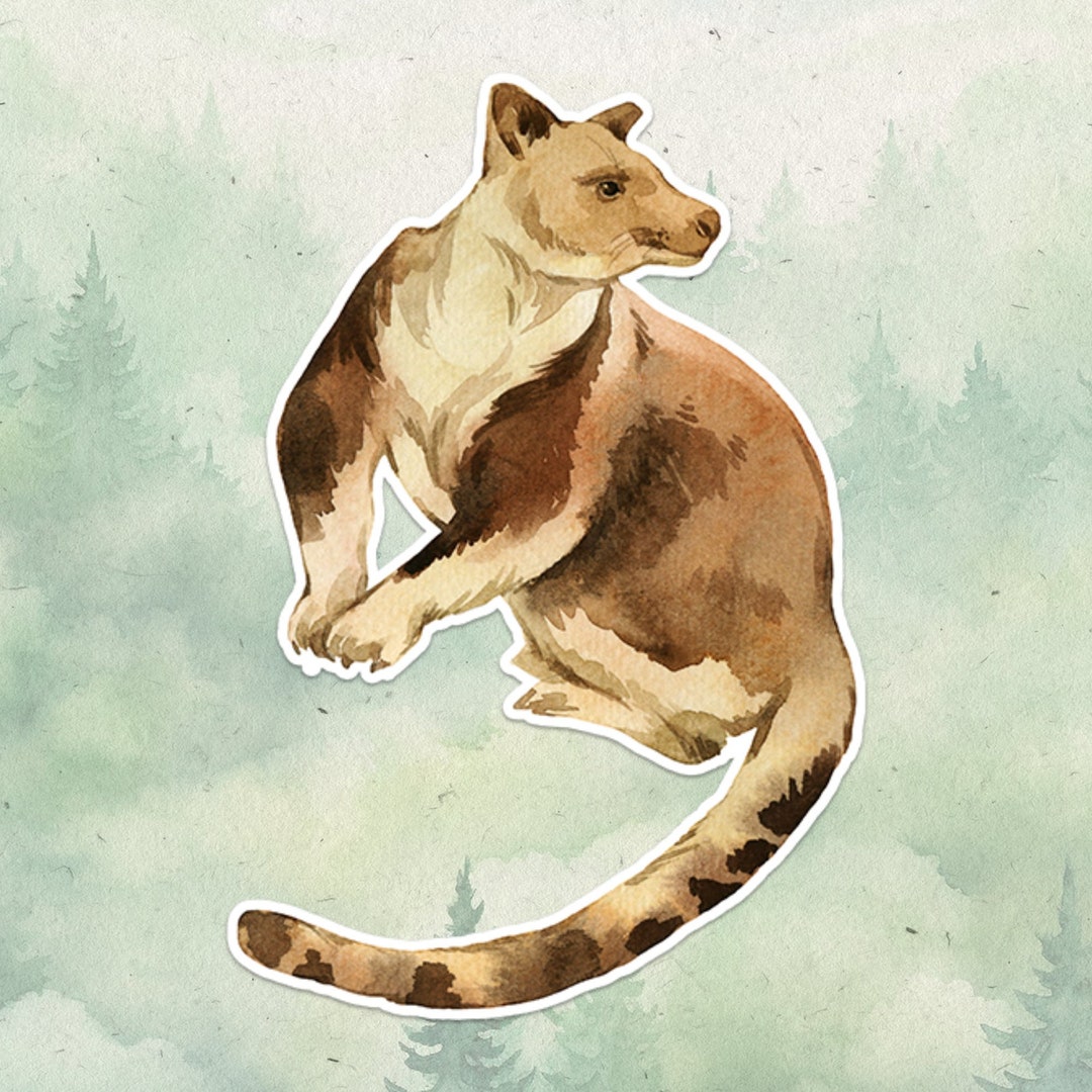 Tree Kangaroo Sticker, Waterproof Vinyl Decal, Kangaroo Sticker - Etsy