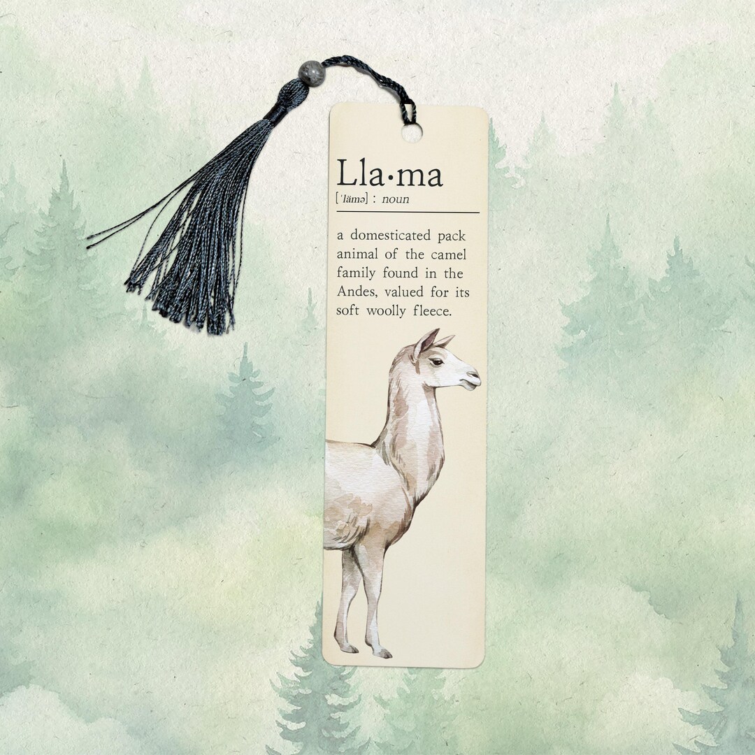 Llama Bookmark, Cute Dictionary Definition, Book Lover Gift - Etsy