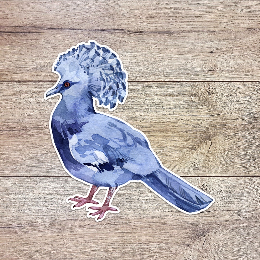 Pigeon Sticker Waterproof Vinyl Decal Crowned - Etsy