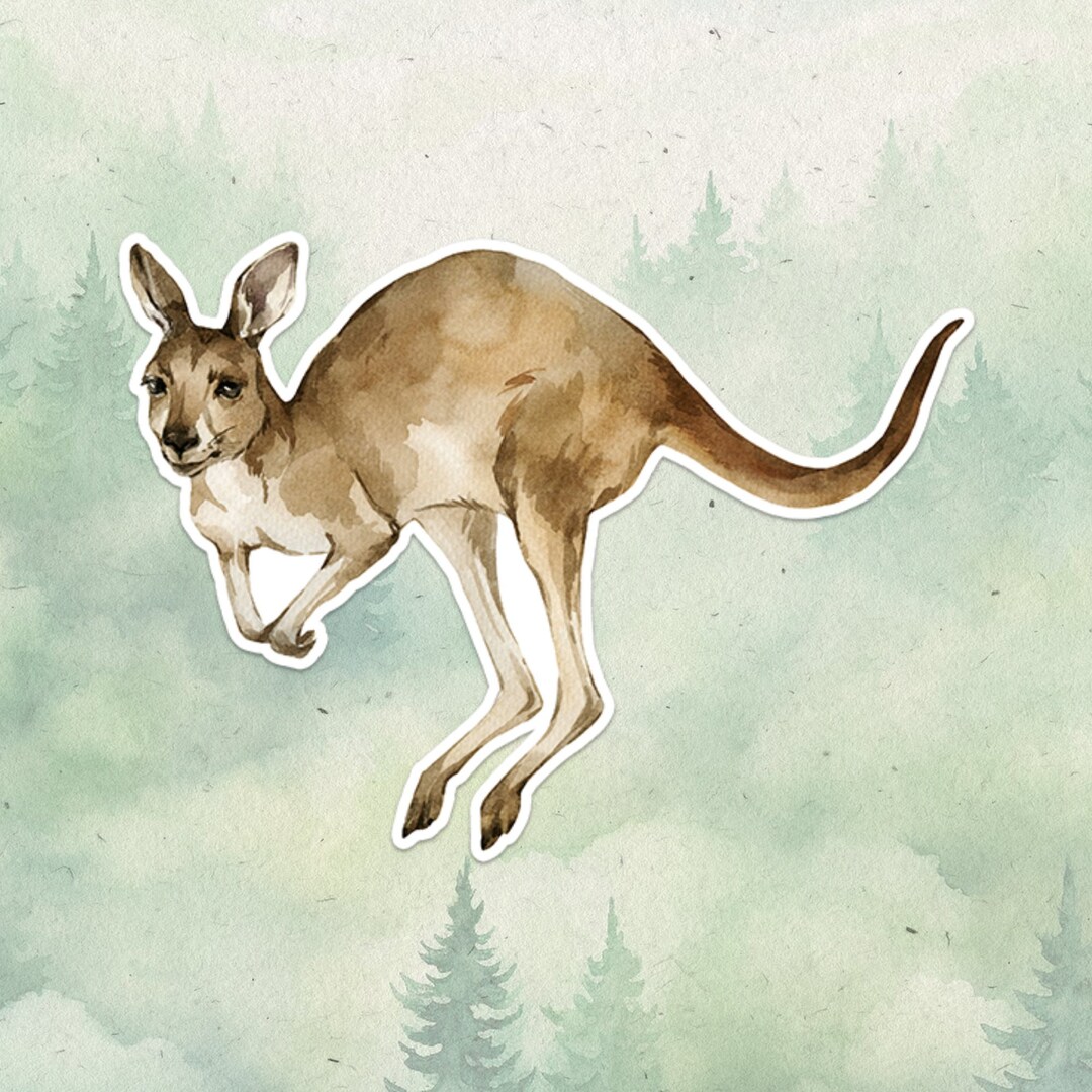 Wallaby Sticker, Waterproof Vinyl Decal, Animal Lover Gifts - Etsy