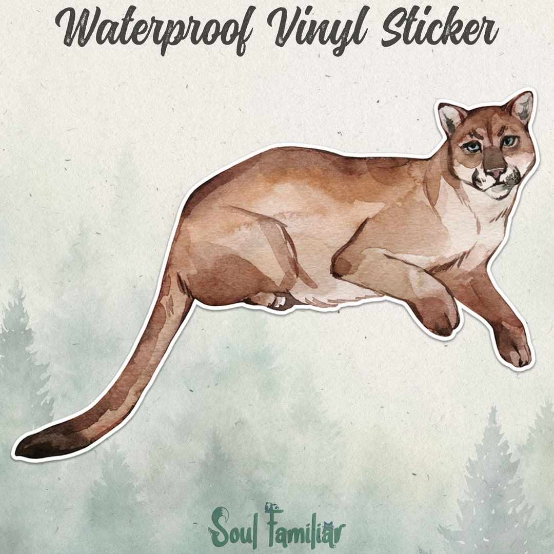 Puma Sticker Waterproof Vinyl Decal Watercolor - Etsy