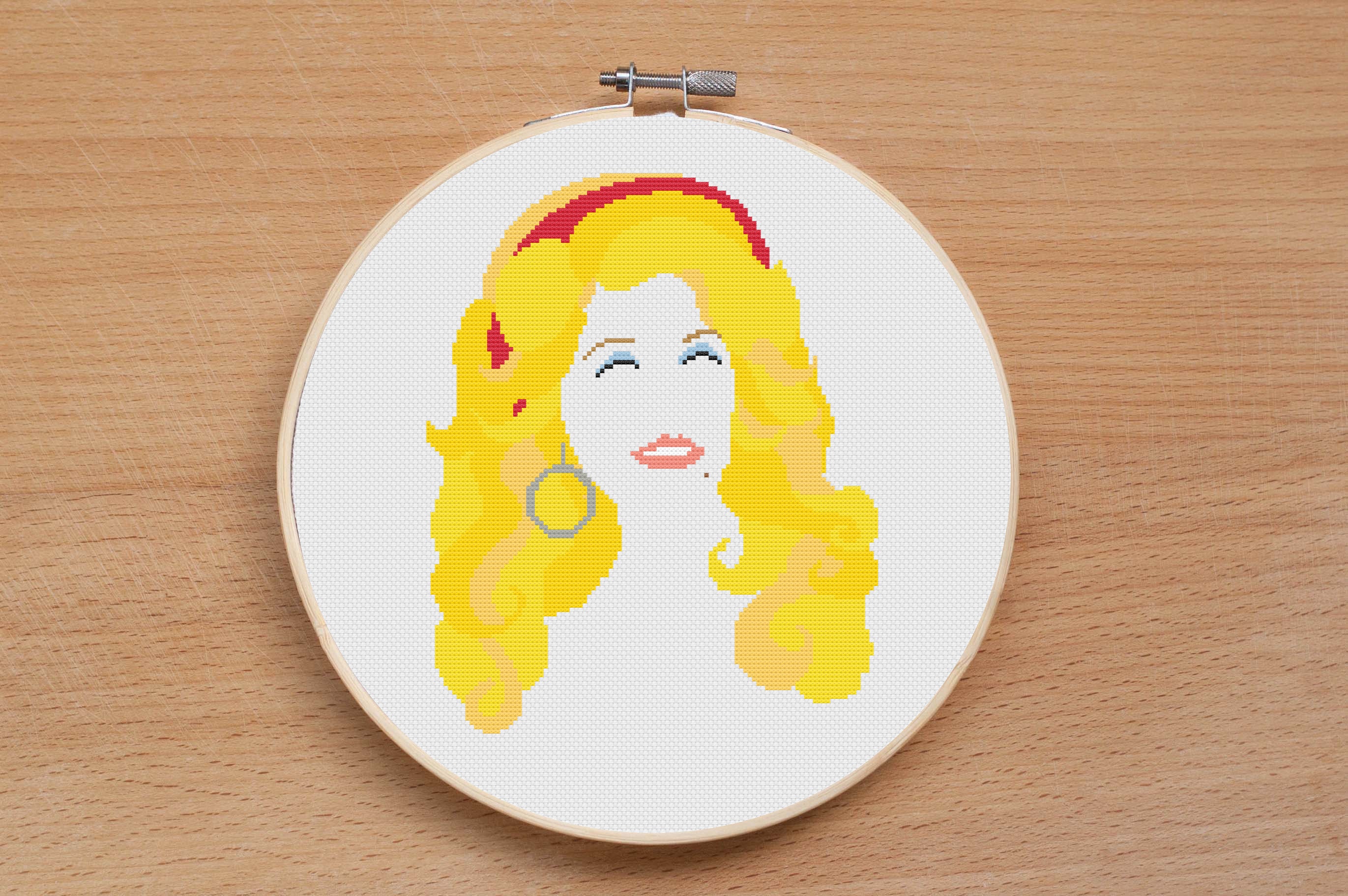 Dolly Parton Minimalist Portrait Cross Stitch X-stitch - Etsy