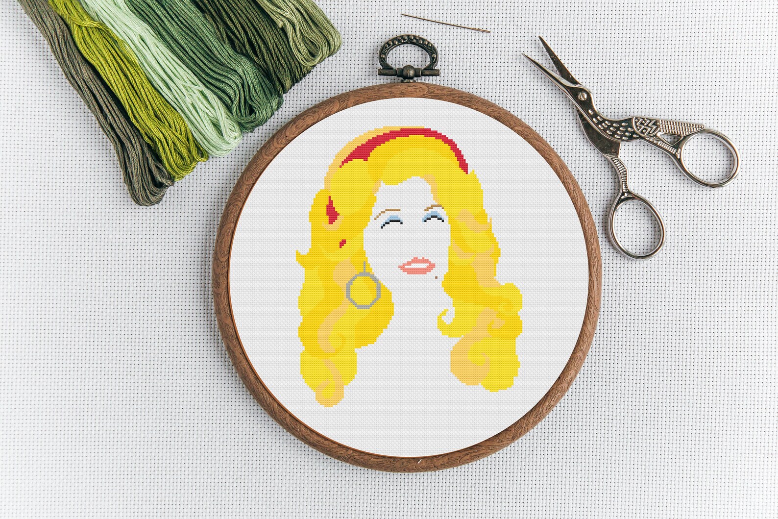 Dolly Parton Minimalist Portrait Cross Stitch X-stitch - Etsy