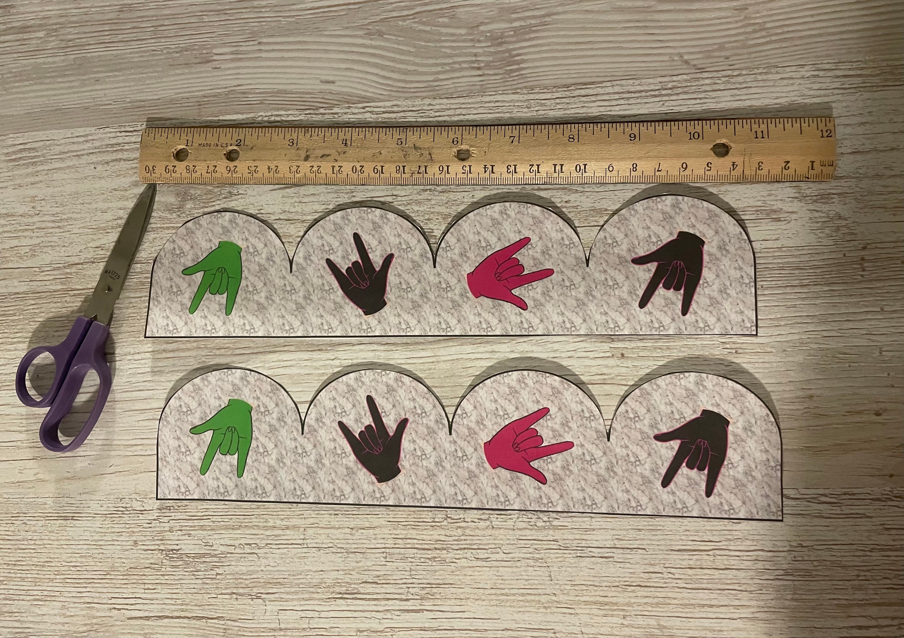 Bulletin Board Border-asl-4 Designs - Etsy