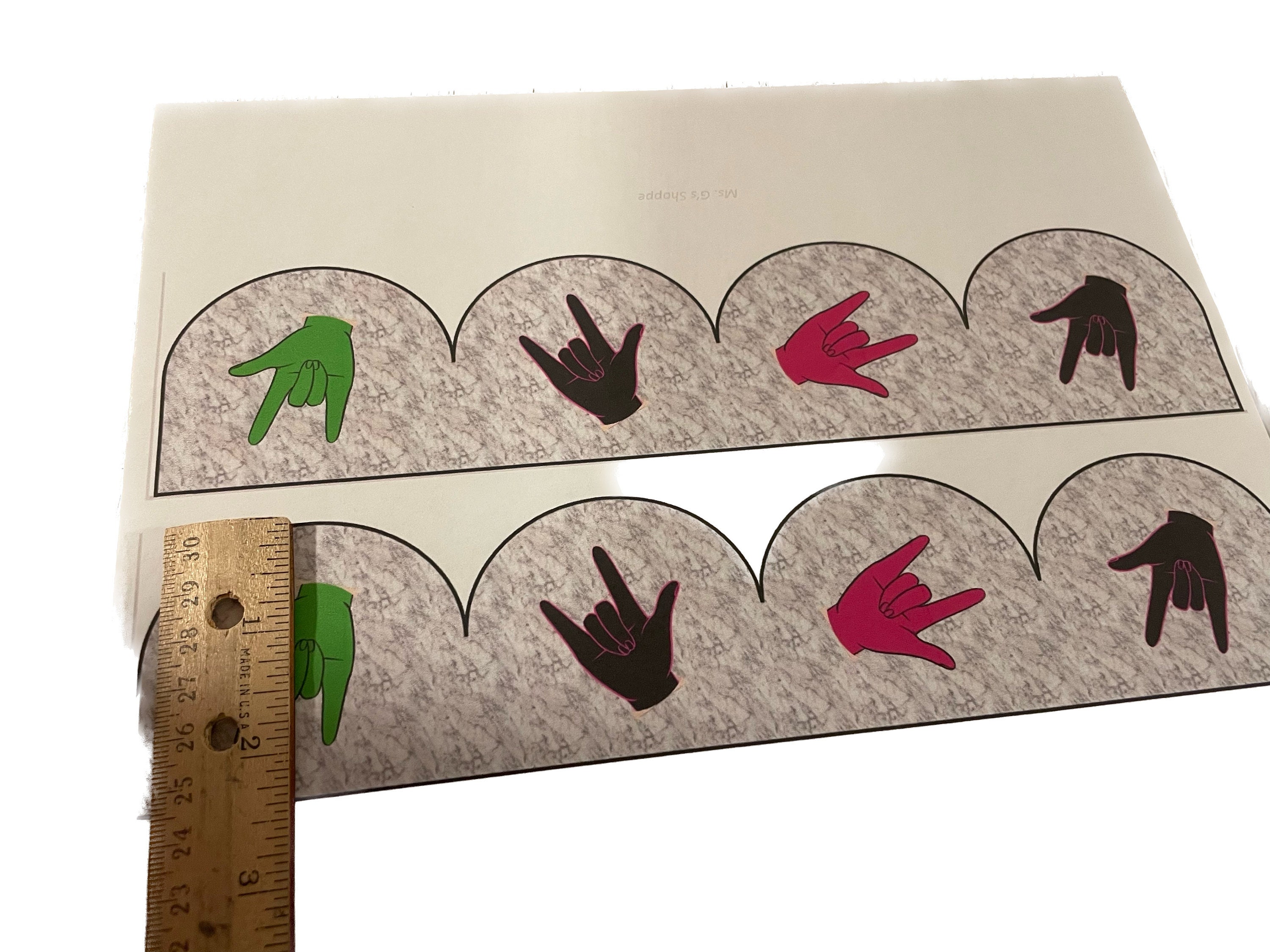 Bulletin Board Border-asl-4 Designs - Etsy