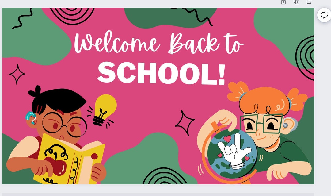 2 Welcome Back to School Posters-asl/students W/ Hearing Aids - Etsy