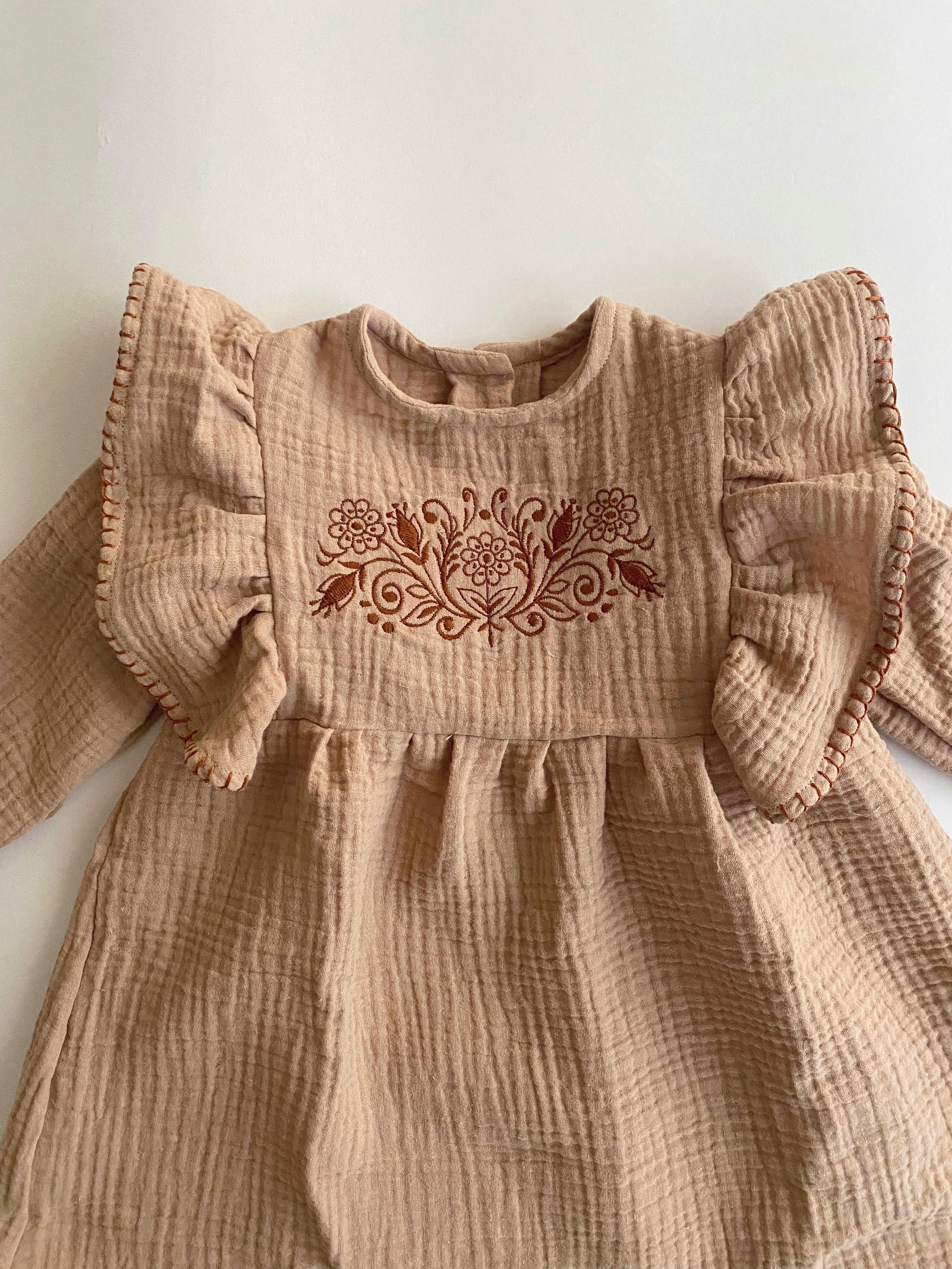 Muslin Dress, Organic Cotton, Boho Baby Dress, Girls Dress. - Etsy