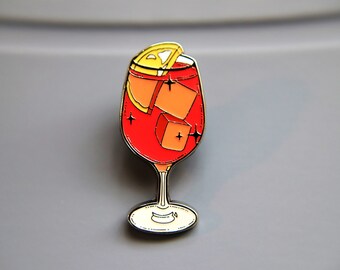 Aperol Spritz Cocktail Enamel Pin - Etsy