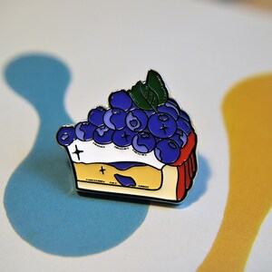 Blueberry Pie Enamel Pin - Japanese Dessert Enamel Pin - Food Pin ...