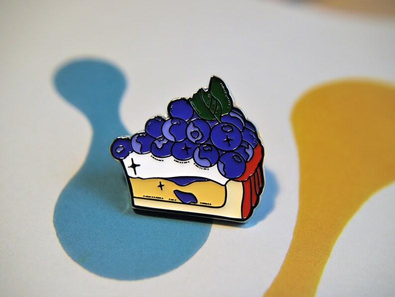 Blueberry Pie Enamel Pin - Japanese Dessert Enamel Pin - Food Pin ...