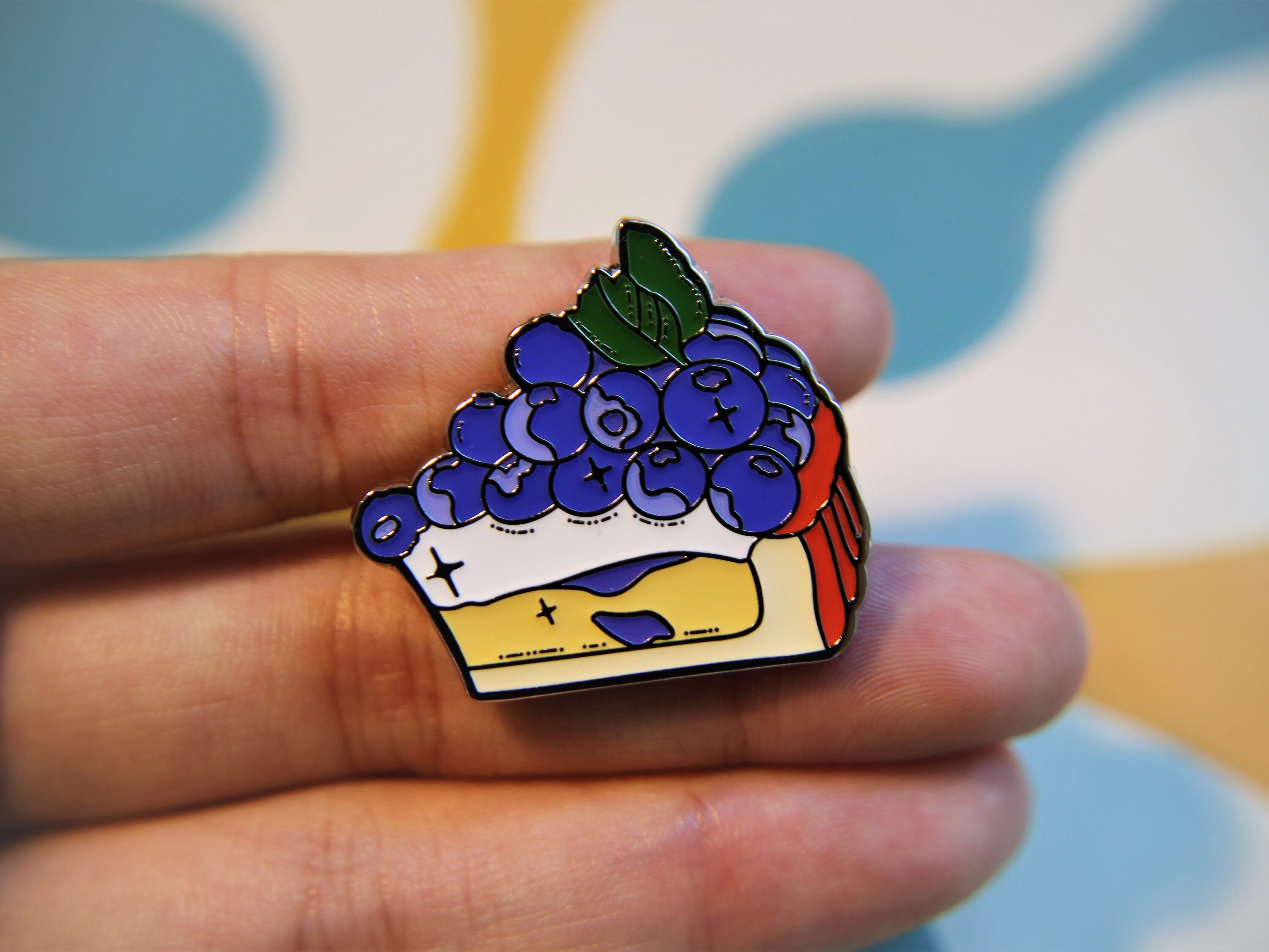Blueberry Pie Enamel Pin - Japanese Dessert Enamel Pin - Food Pin ...