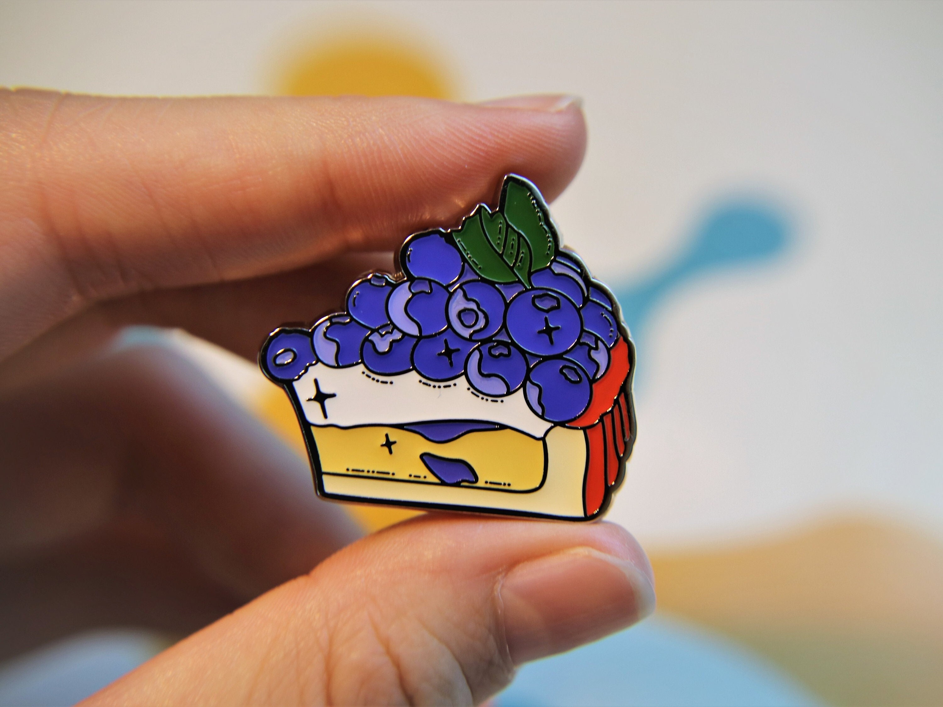 Blueberry Pie Enamel Pin - Japanese Dessert Enamel Pin - Food Pin ...