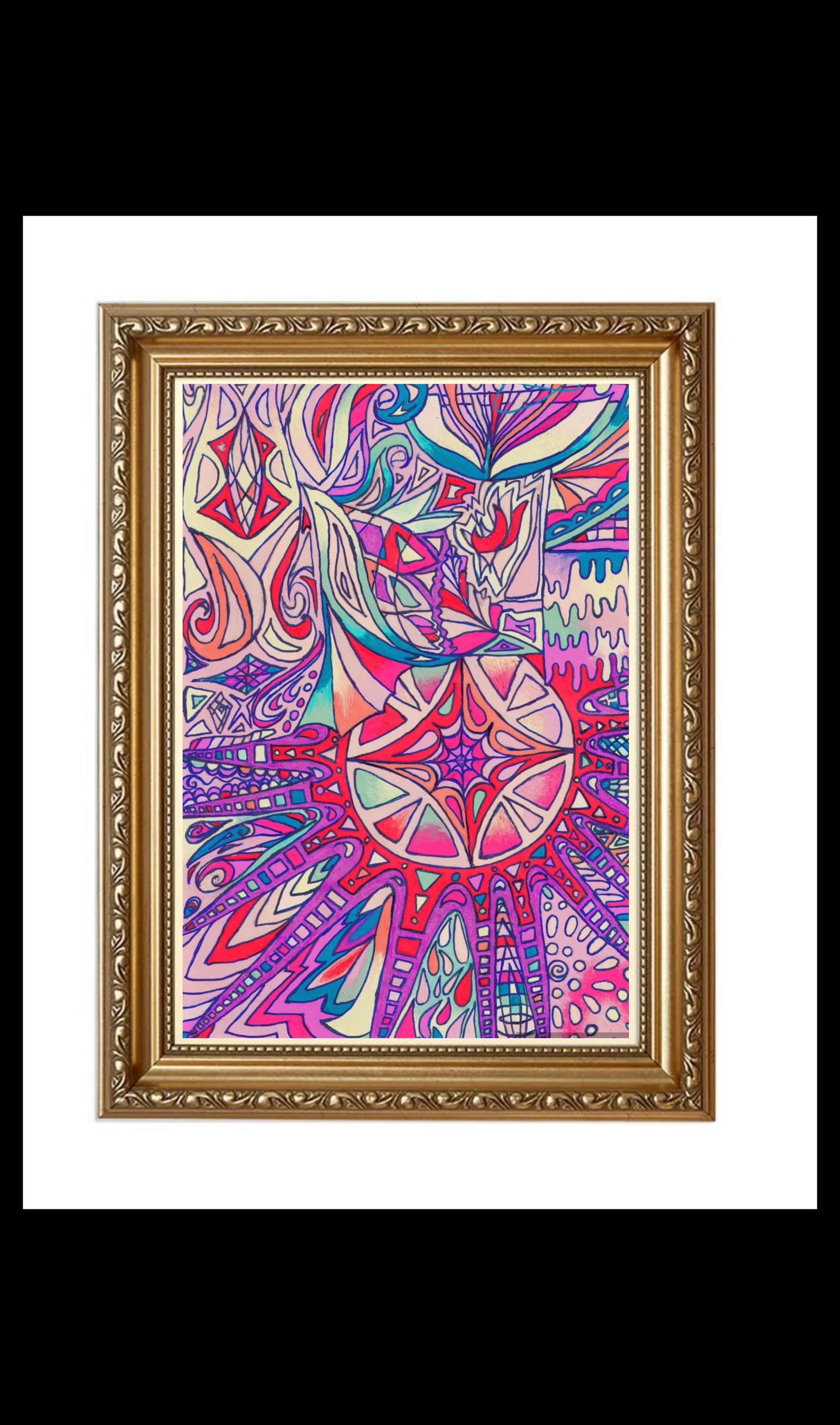 Printable Digital Download - Sunset Themed Abstract Sketch - Etsy