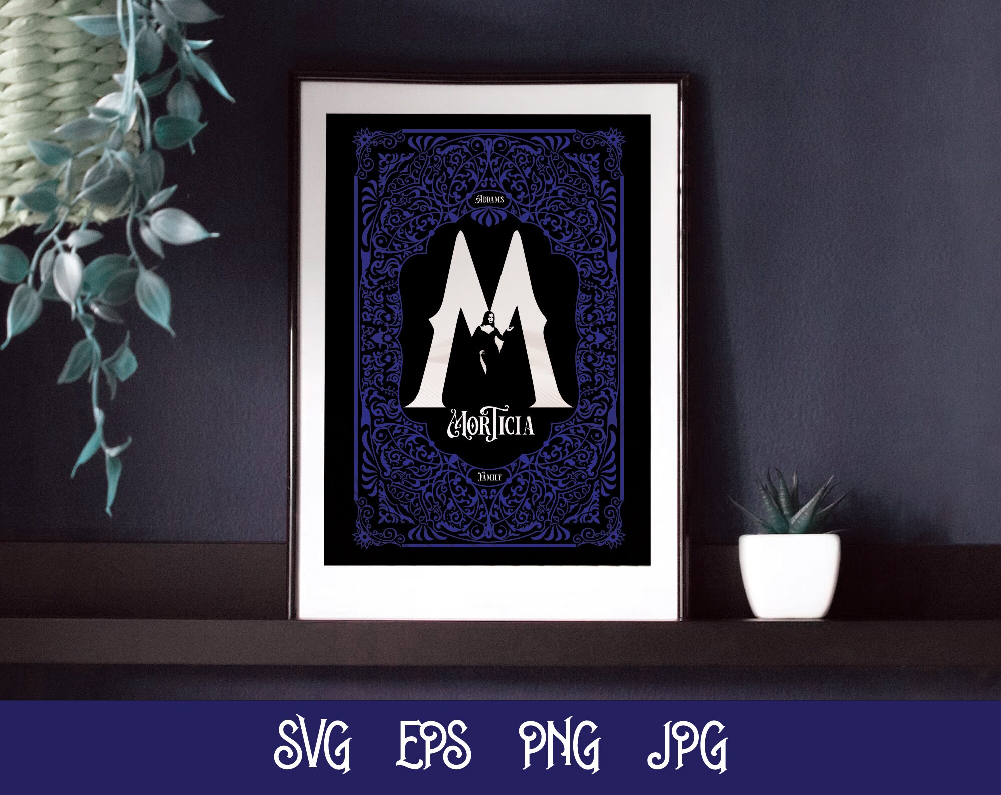 Morticia Addams SVG Wednesday Series Poster Addams Family TV - Etsy