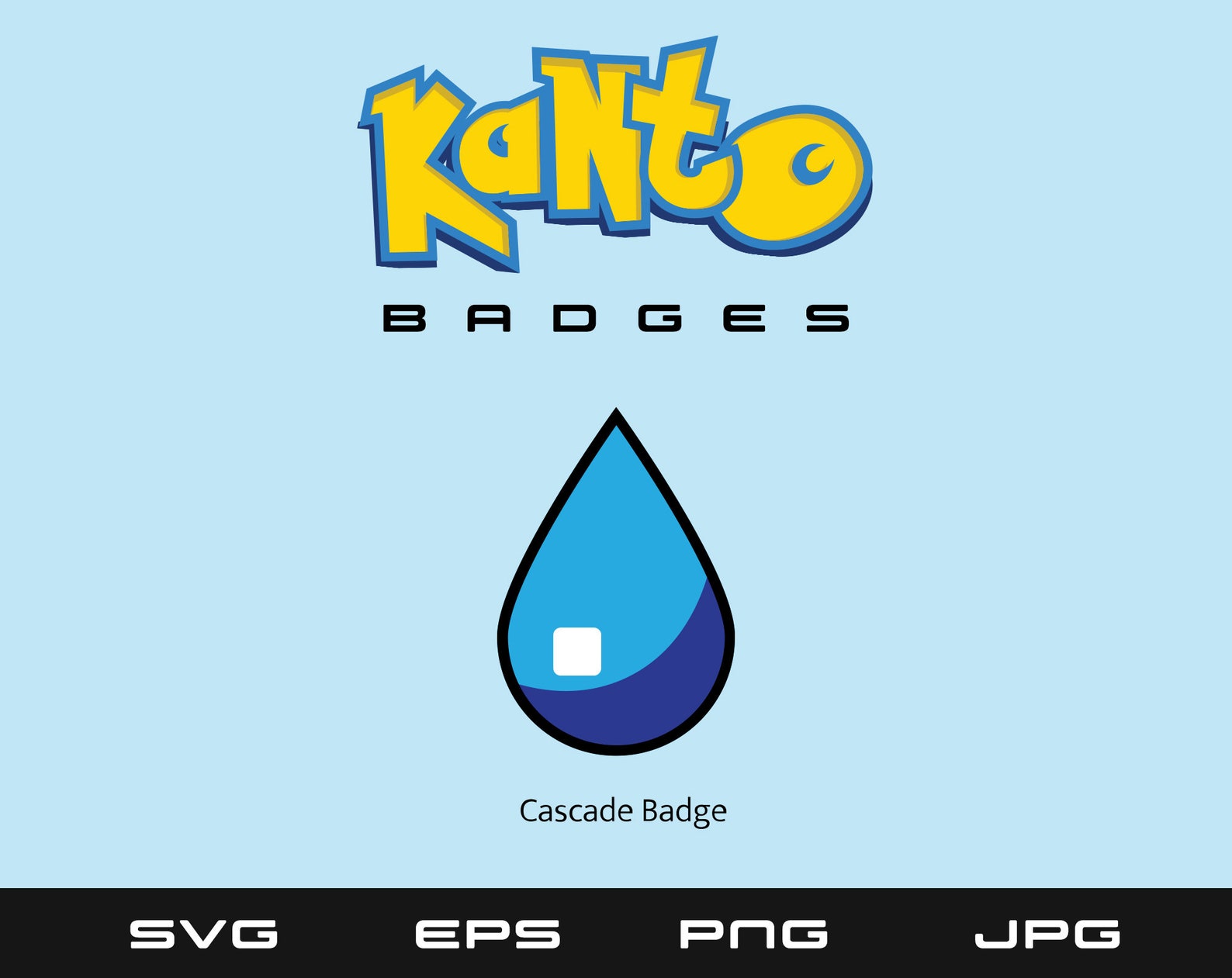Kanto Gym Badges SVG, Paper Craft Cricut, Boulder, Cascade, Marsh ...