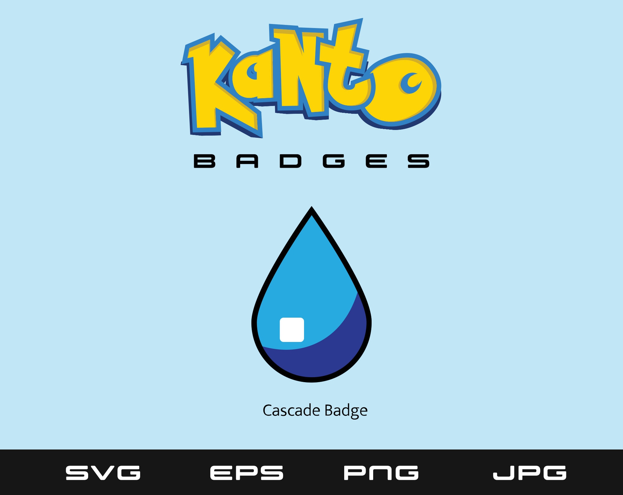 Kanto Gym Badges SVG, Paper Craft Cricut, Boulder, Cascade, Marsh ...