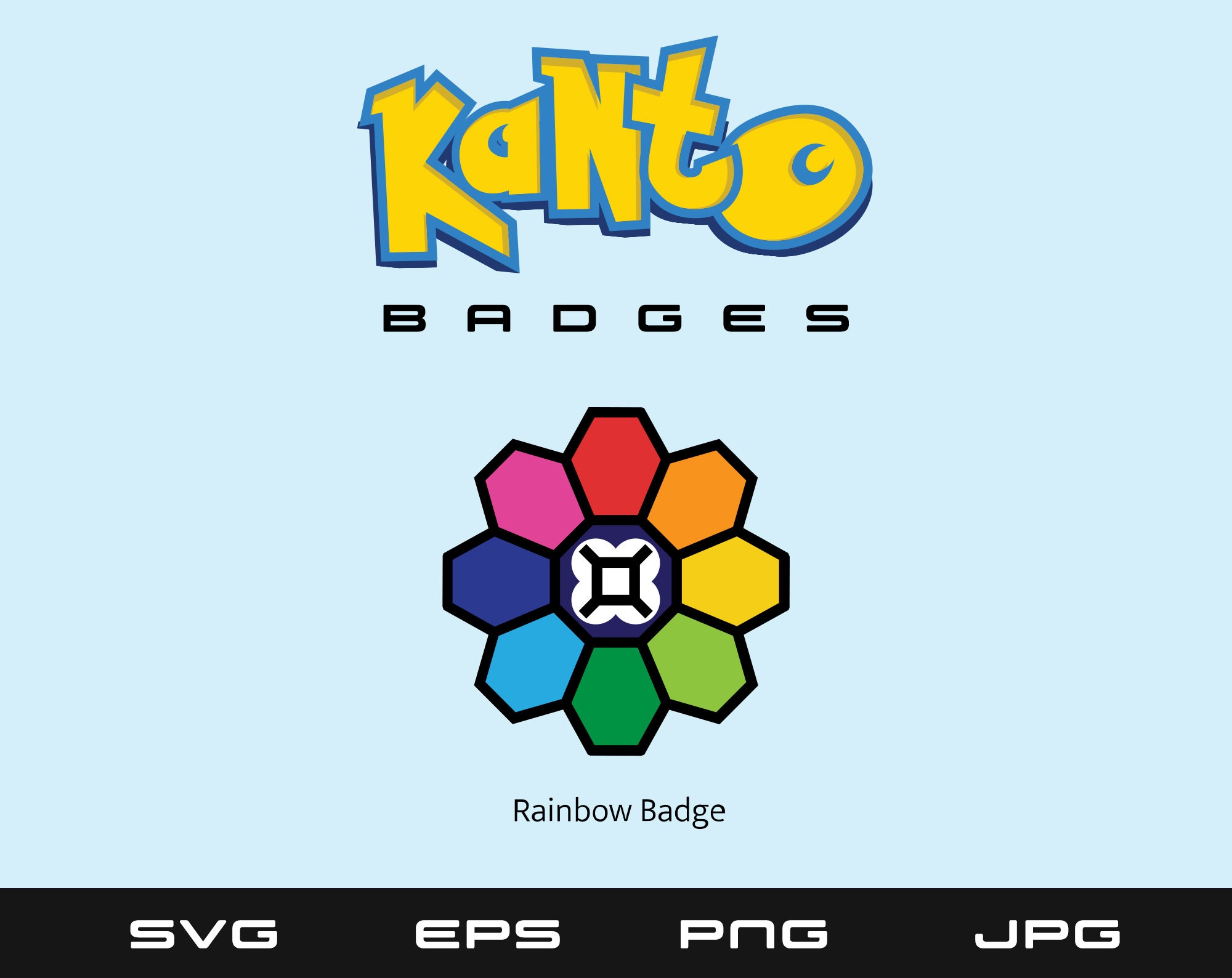 Kanto Gym Badges SVG, Paper Craft Cricut, Boulder, Cascade, Marsh ...