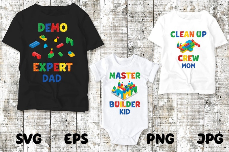 Master Builder SVG Bundle for Family, Brick Blocks, Building Blocks for ...