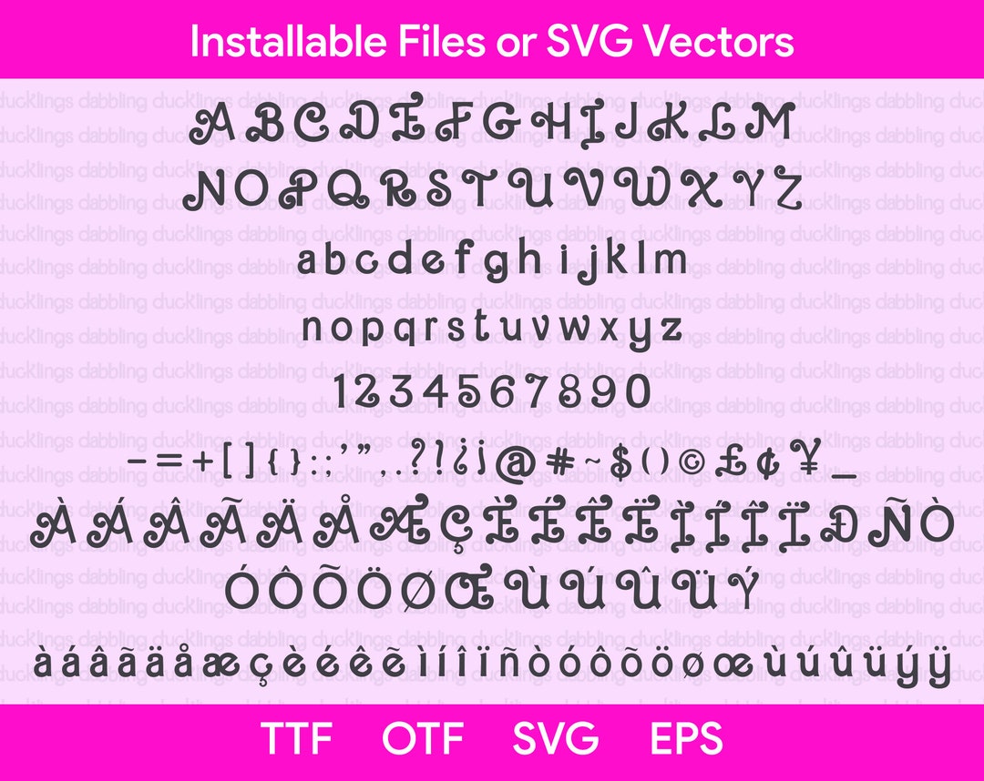 Dolly Font Alphabet Letters Girl SVG Malibu Typography TTF - Etsy