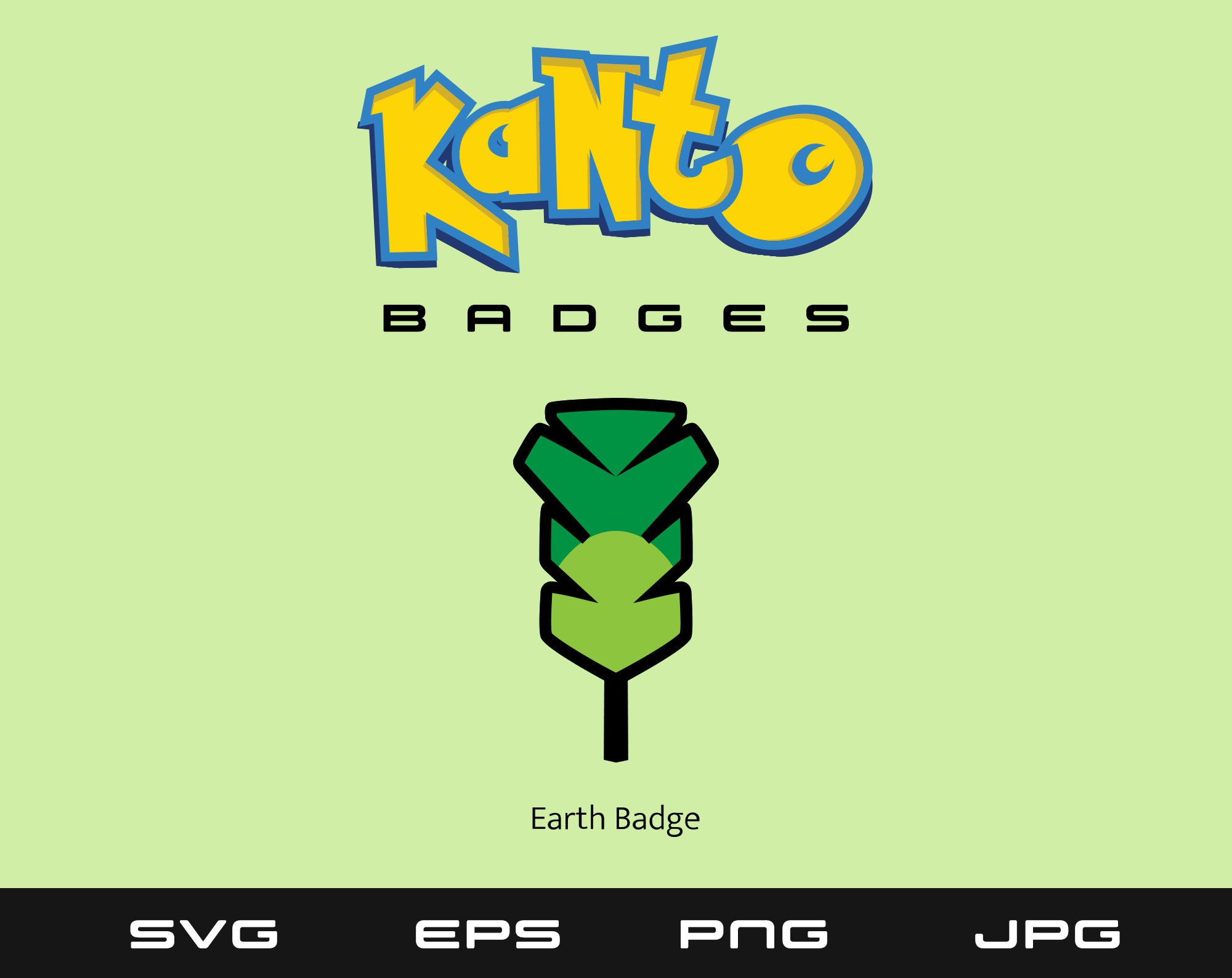 Kanto Gym Badges SVG Paper Craft Cricut Boulder Cascade - Etsy Australia