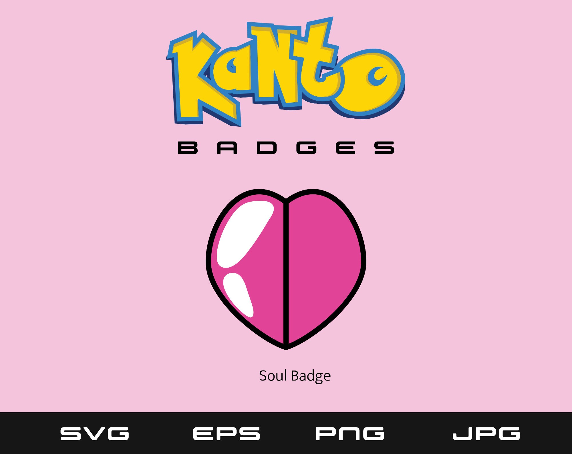 Kanto Gym Badges SVG, Paper Craft Cricut, Boulder, Cascade, Marsh ...