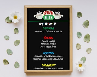 DIGITAL Custom Friends Themed Menu - Etsy