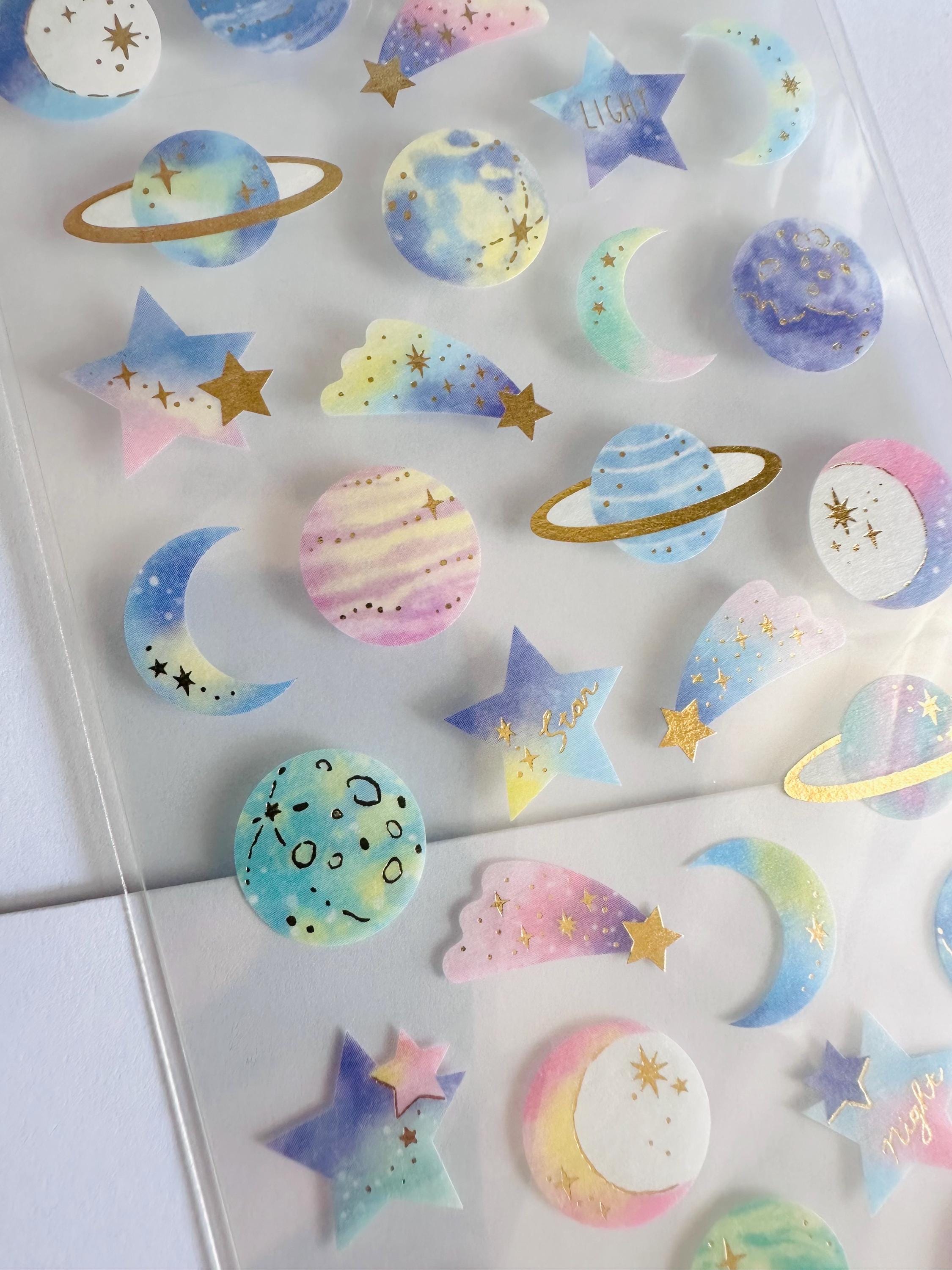 1 Sheet of Pastel Moon/ Star / Celestial / Holographic Golden Moon ...