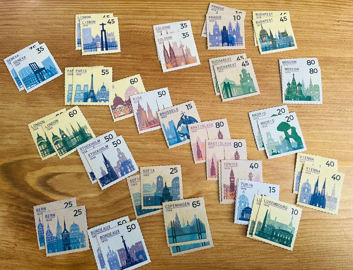 Vintage European Cities Stickers Retro Historic Landmarks - Etsy