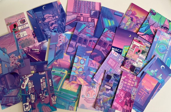 Japanese Style Anime Stickers High Quality Anime Inspired - Etsy