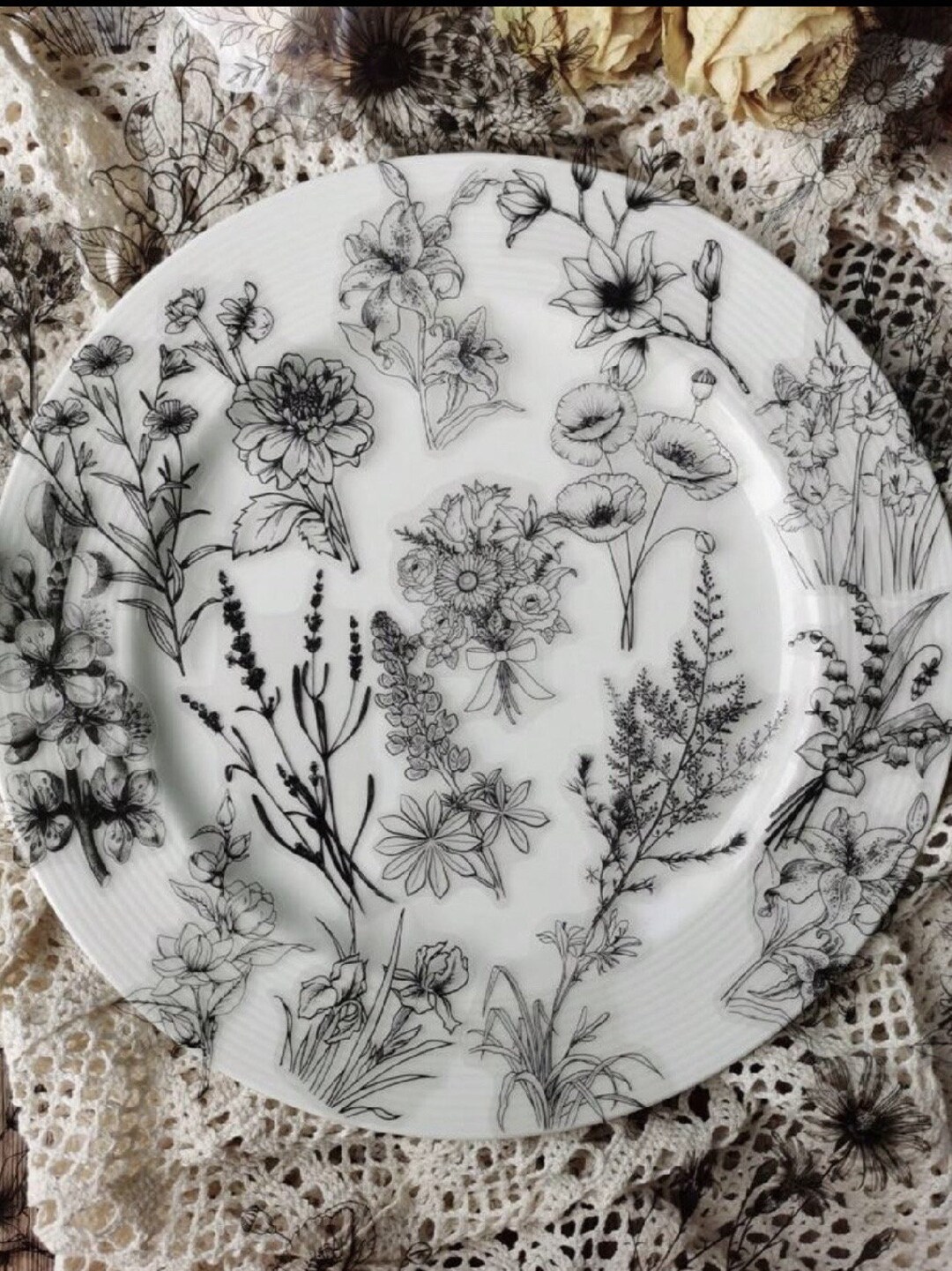 10 Black and White Flower Sticker Pack | Waterproof Reusable Set ...