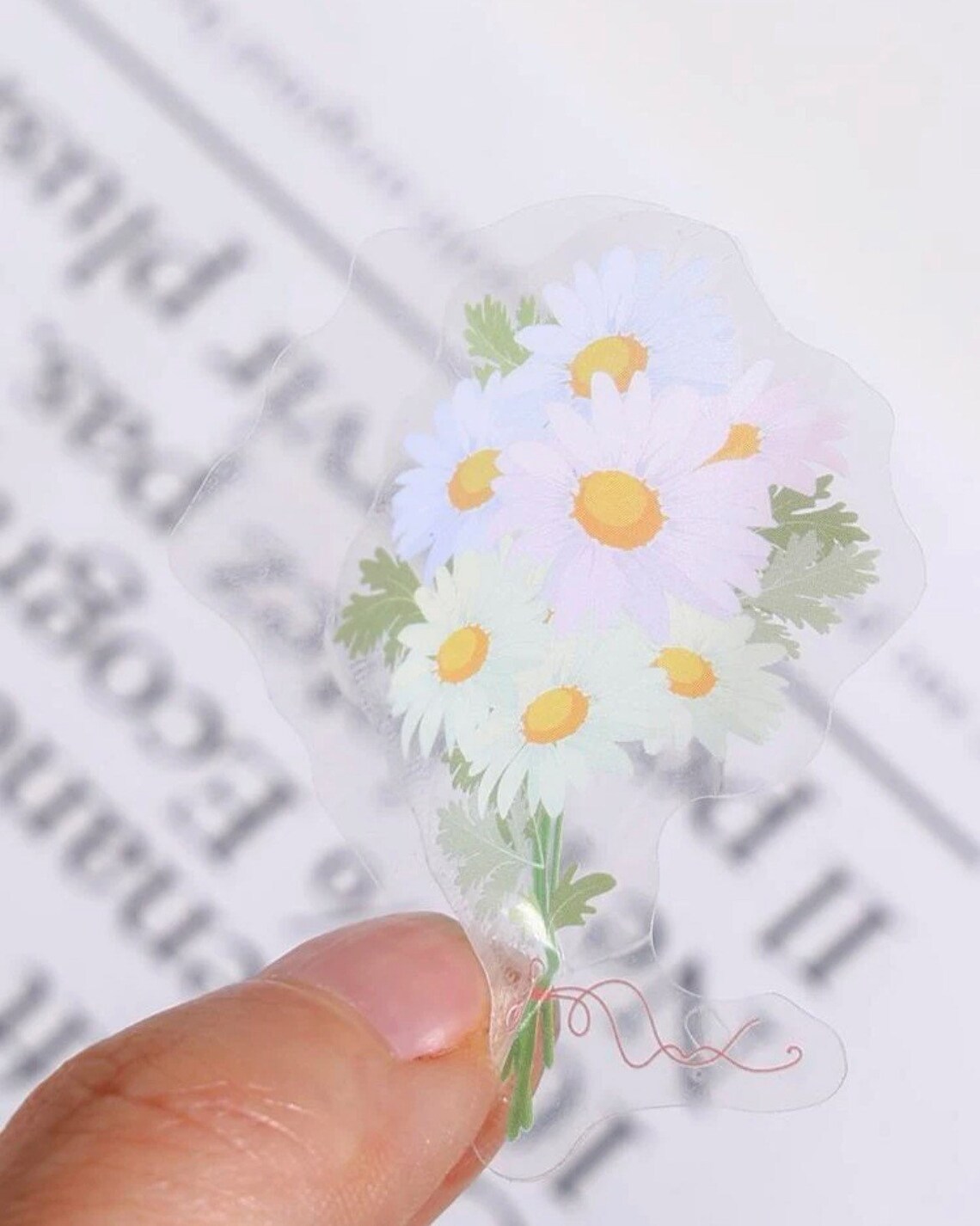 10 Daisy Flowers Sticker Set, Flower Stickers, Meadow , Daisy Stickers ...