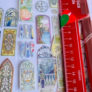 Vinyl Stained Glass Window Sticker Sheet | Garden Paper | BUJO ...