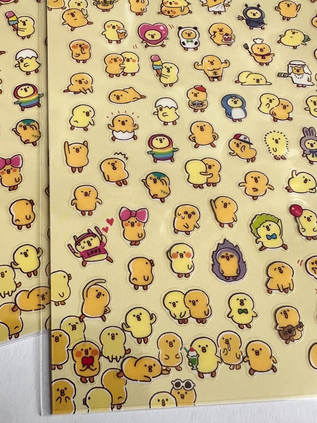 Tiny Yellow Chick Stickers | Kawaii Animal | Yellow Bird | Nature and ...